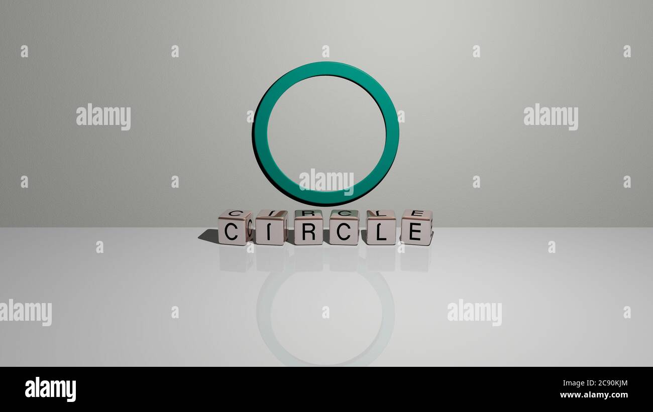 3D graphical image of CIRCLE vertically along with text built by ...