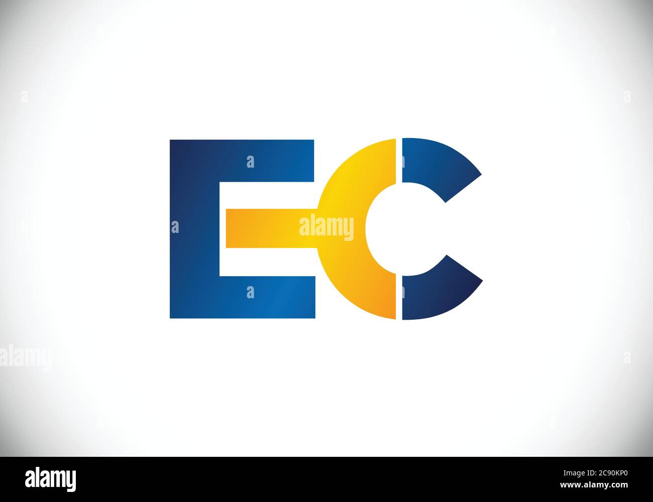 Initial Monogram Letter E C Logo Design Vector Template. E C Letter ...