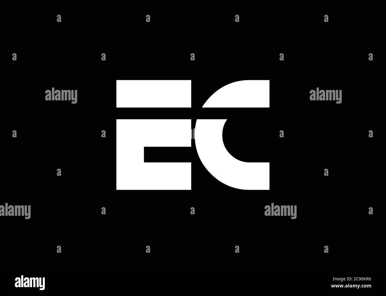 Initial Monogram Letter E C Logo Design Vector Template. E C Letter ...