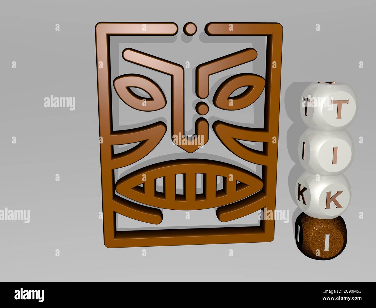3D graphical image of TIKI vertically along with text built around the ...