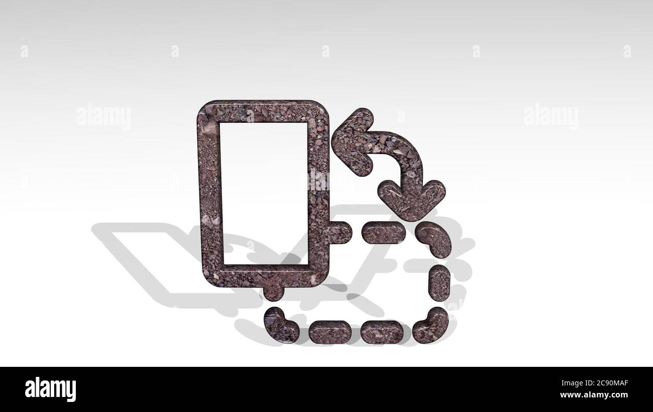 ROTATE HORIZONTAL casting shadow with two lights. 3D illustration of ...