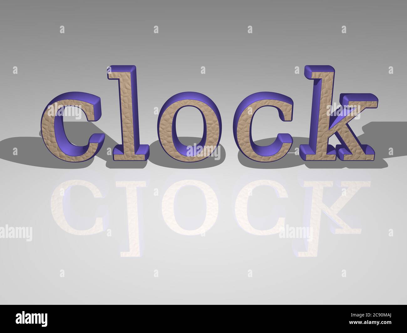 clock in 3D illustration with light perspective and shadow, and image ...