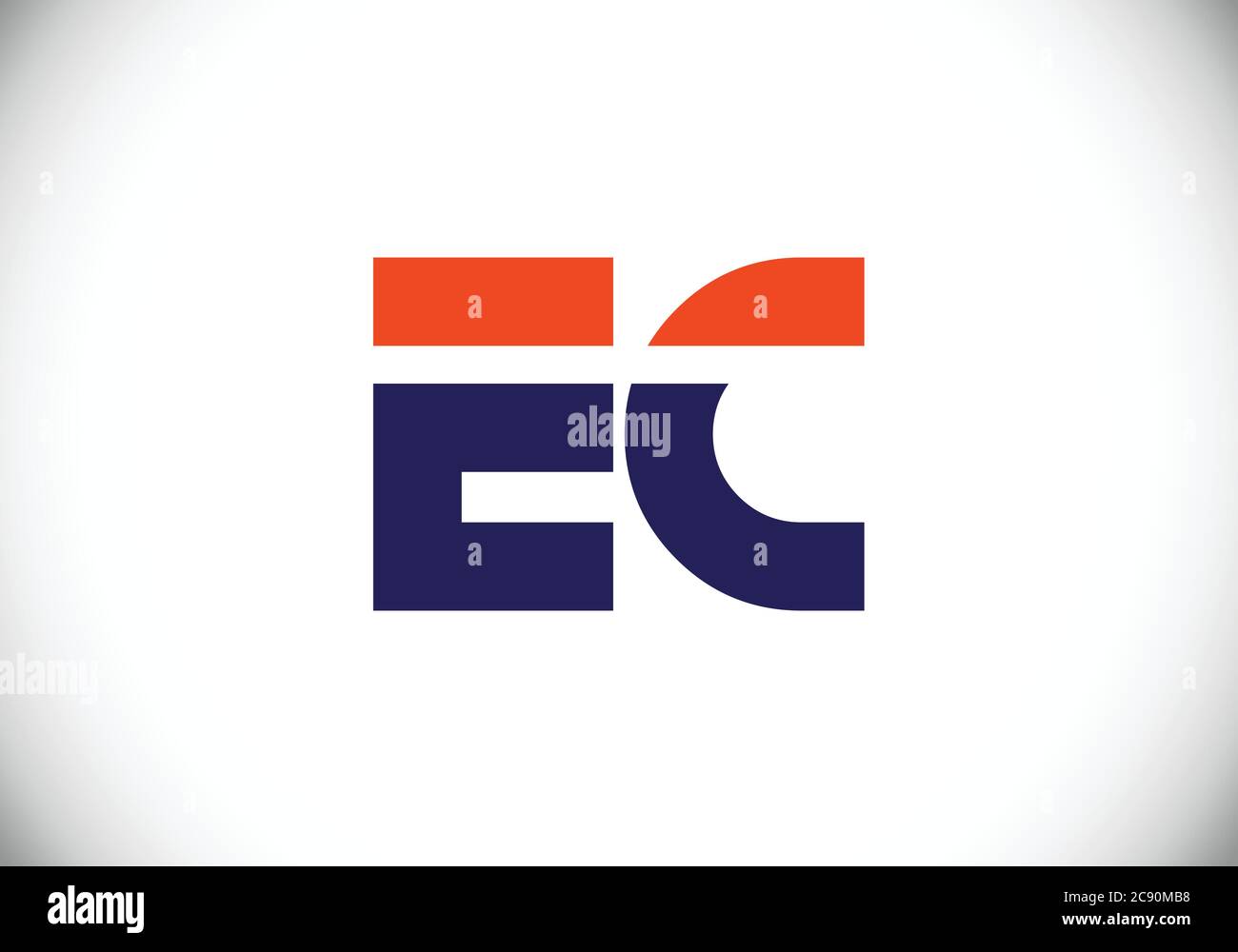 Initial Monogram Letter E C Logo Design Vector Template. E C Letter ...