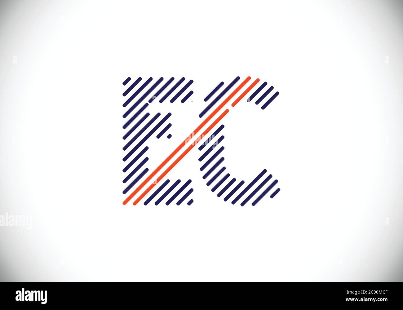 Initial Monogram Letter E C Logo Design Vector Template. E C Letter ...