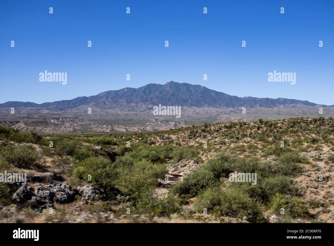 Mt. Graham just outside of Safford Arizona in late spring Stock Photo ...