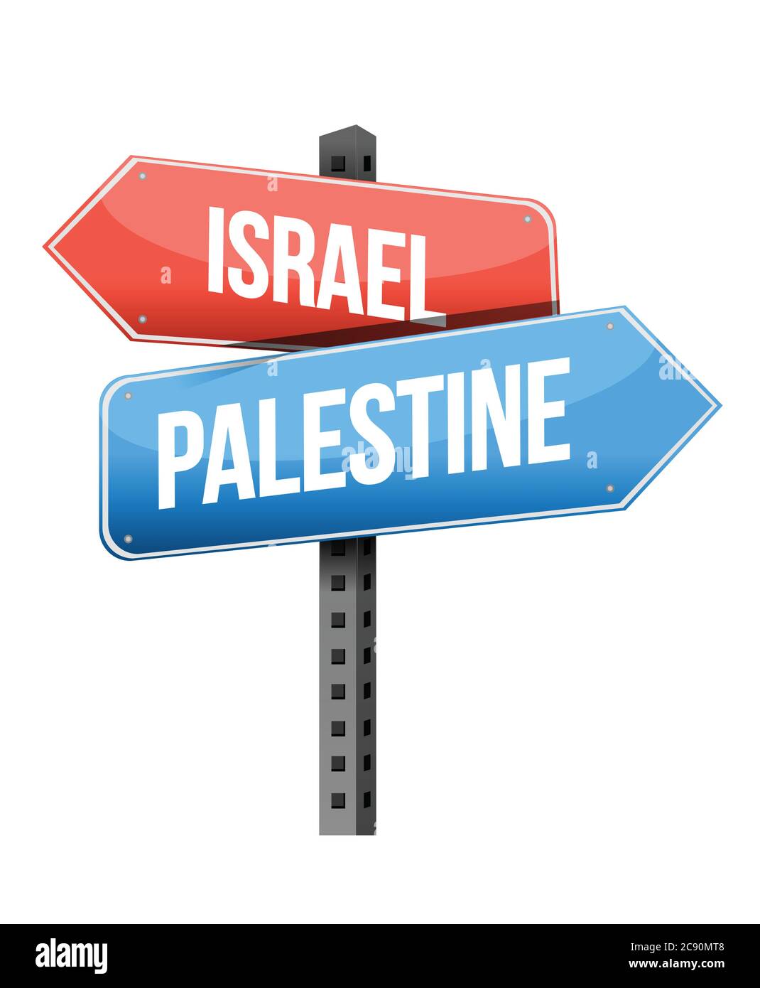 Israel, palestine sign illustration design over a white background ...