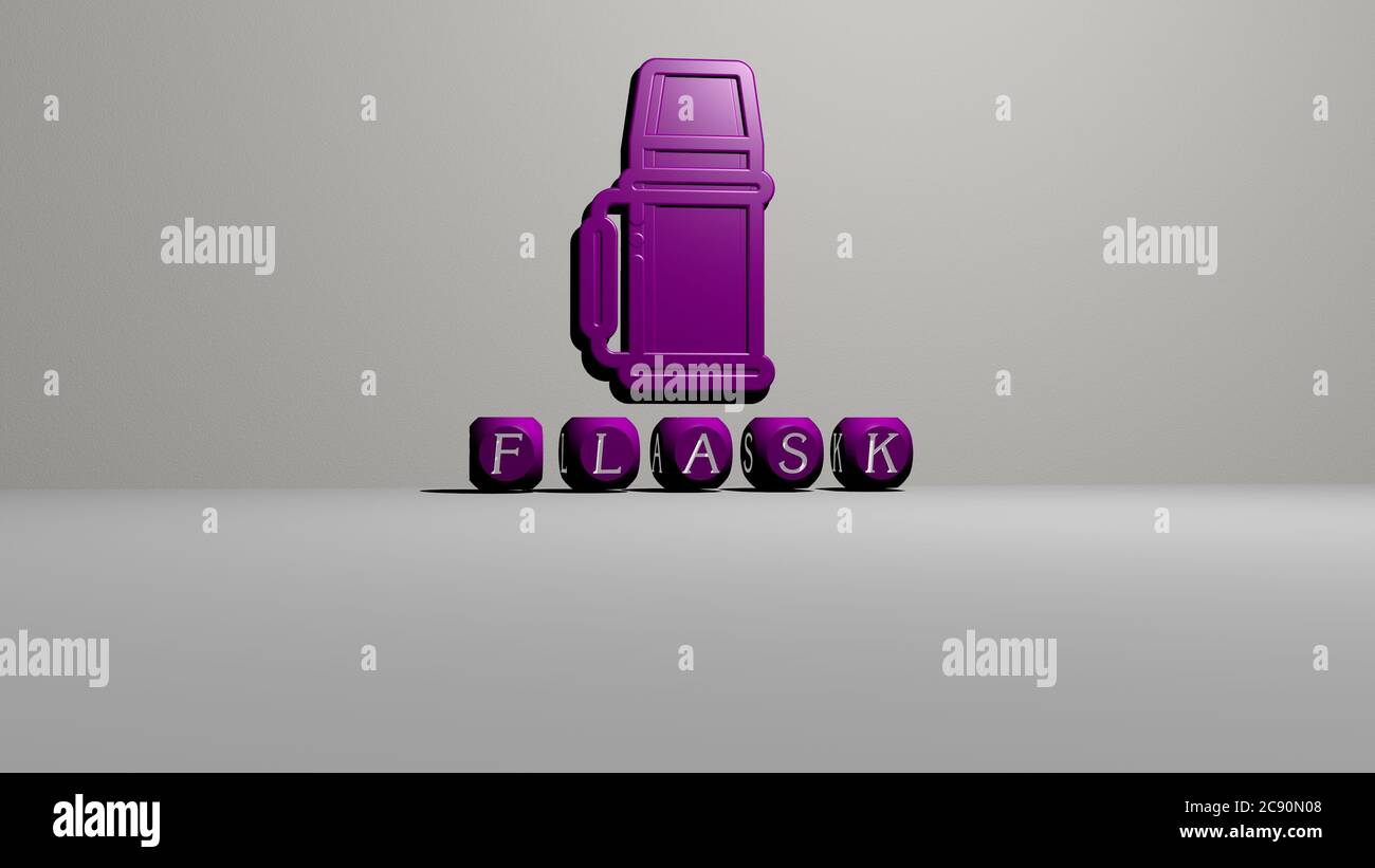 3D graphical image of FLASK vertically along with text built by ...