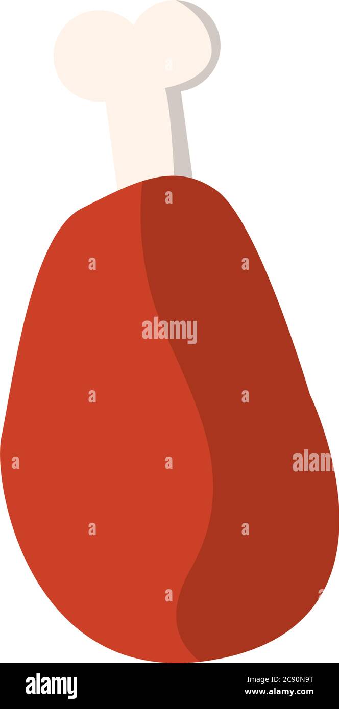 Roast chicken leg icon. Food icon - Vector Stock Vector Image & Art - Alamy