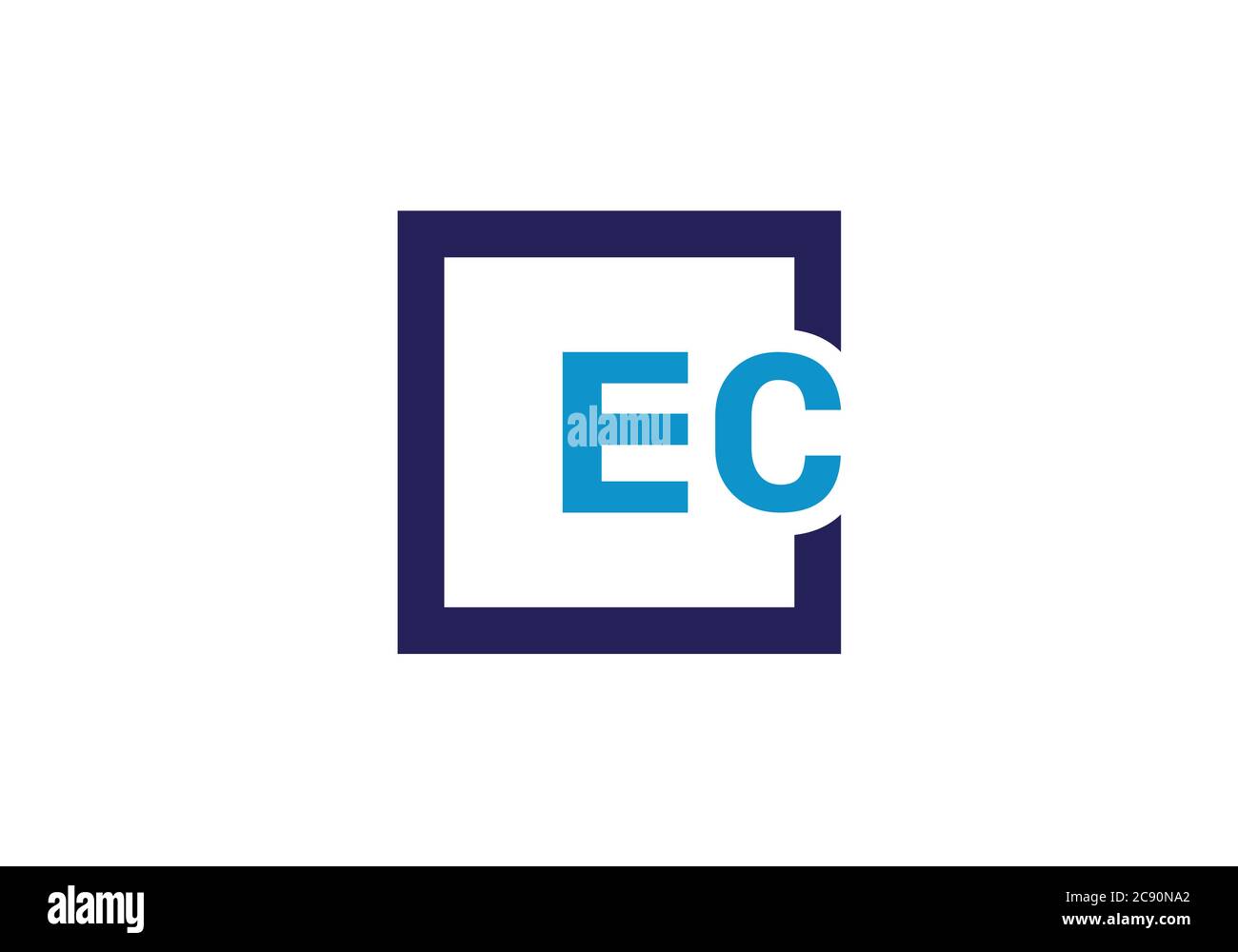 Initial Monogram Letter E C Logo Design Vector Template. E C Letter ...