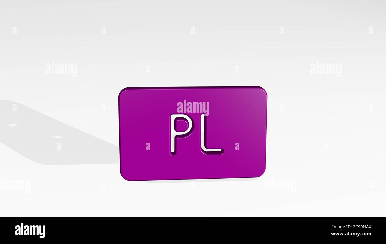 pl from a perspective with the shadow. A thick sculpture made of ...