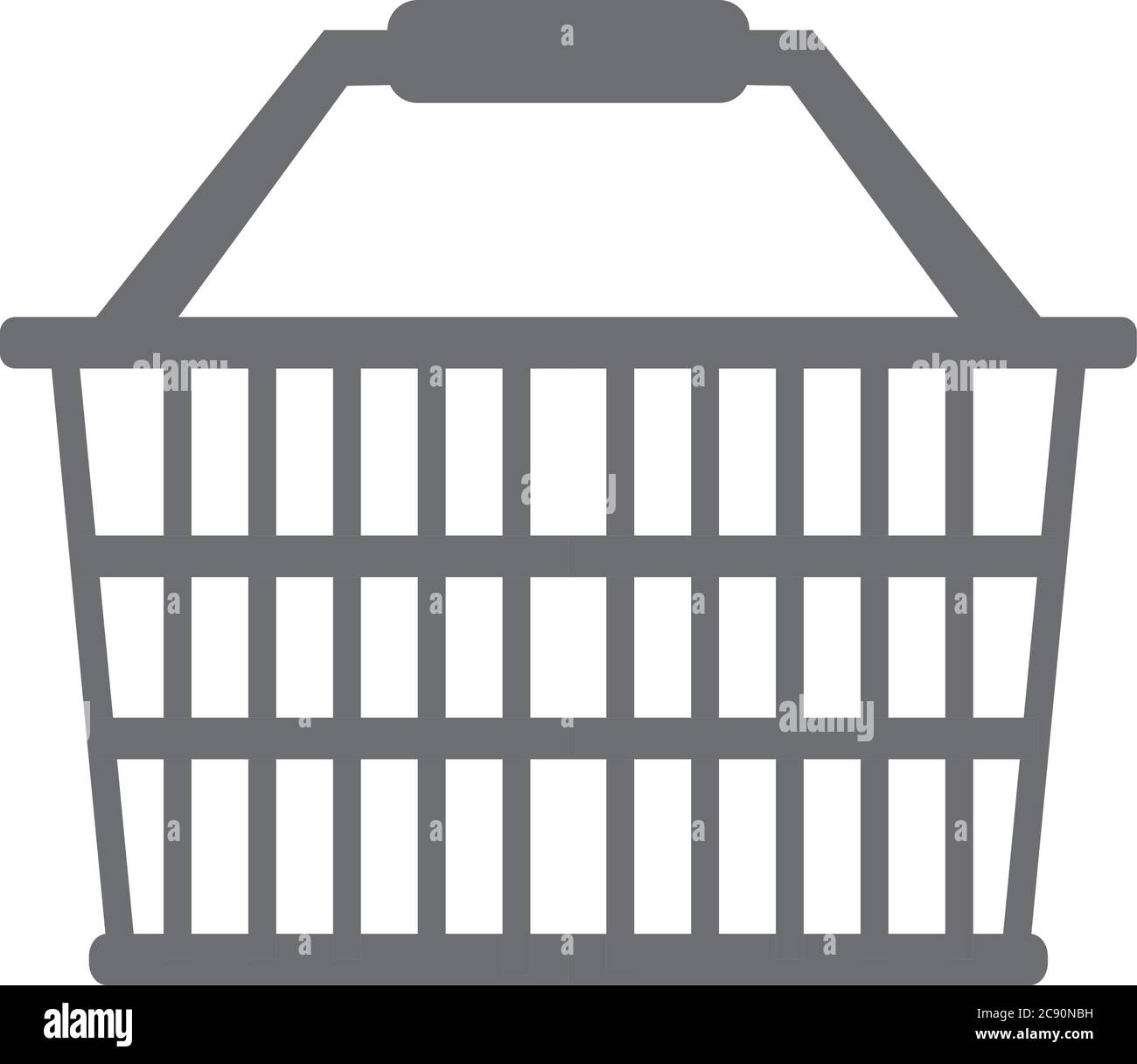 Shopping basket icon. Empty market basket icon - Vector Stock Vector ...