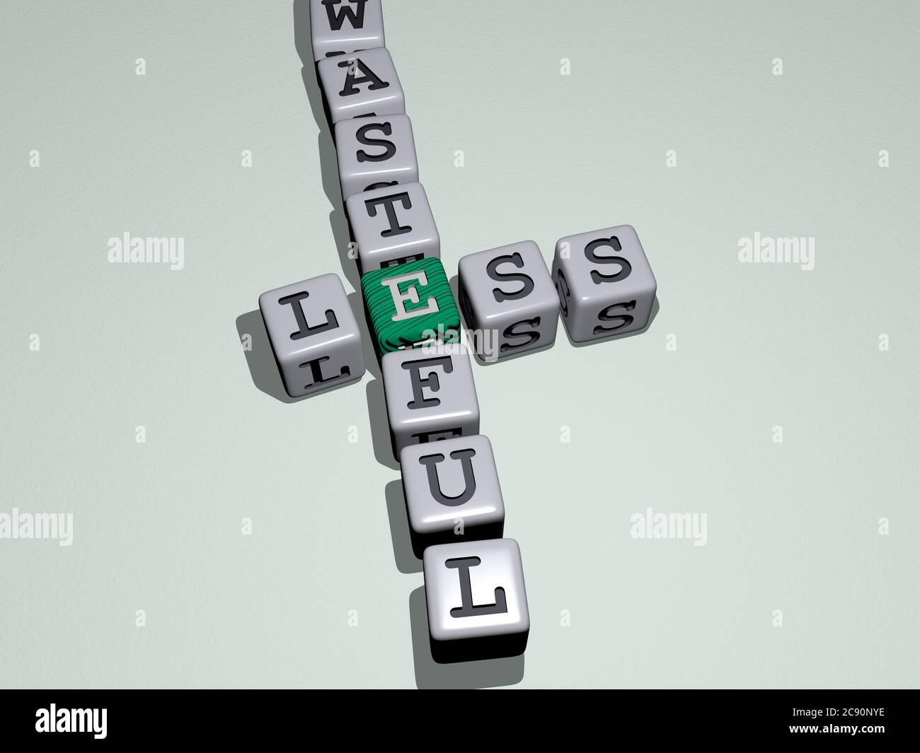 going green: LESS WASTEFUL combined by dice letters and color crossing ...