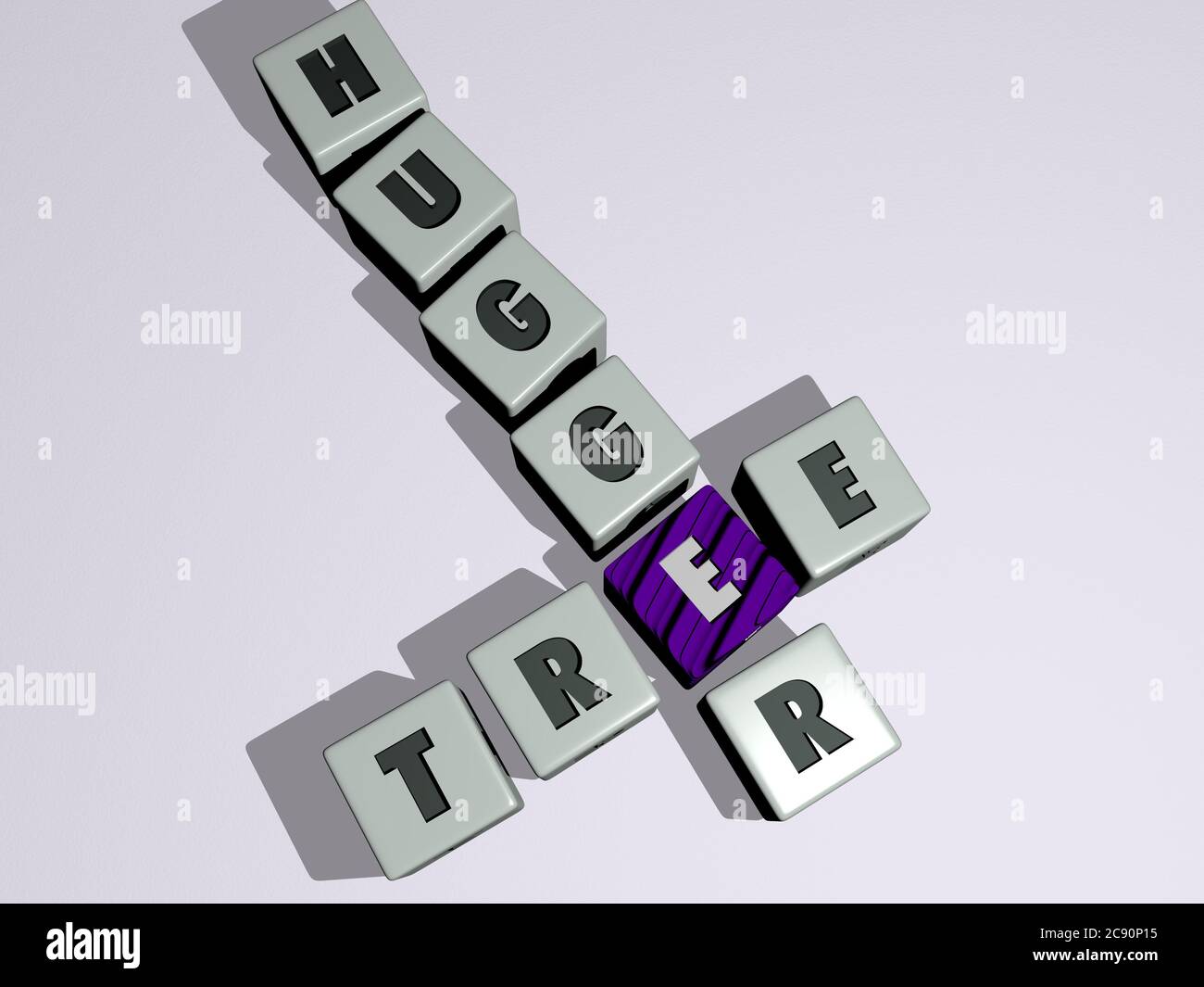 crosswords of going green: TREE HUGGER arranged by cubic letters on a ...