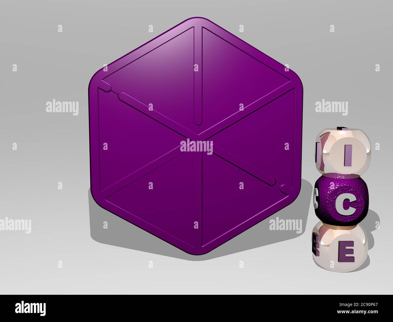3D illustration of ice graphics and text around the icon made by ...