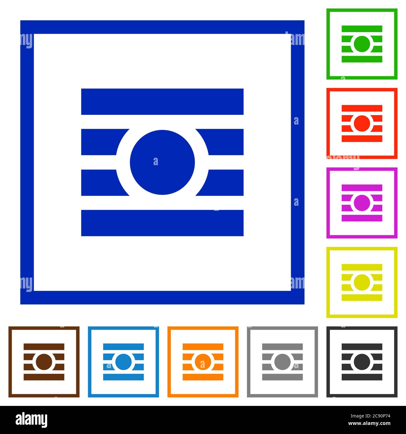 Text wrap flat color icons in square frames Stock Vector Image & Art ...