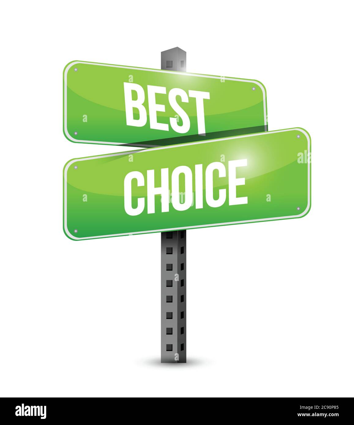 Best choice sign post illustration design over a white background Stock ...