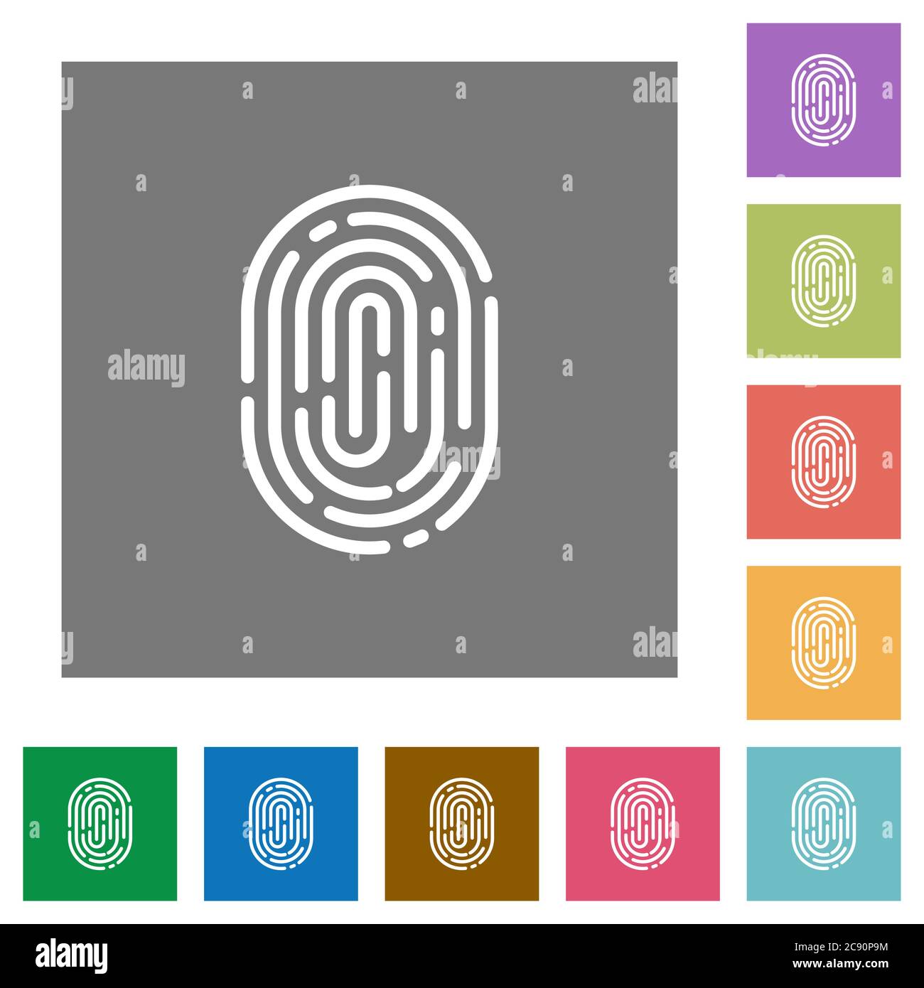 Fingerprint sign on red Stock Vector Images - Alamy