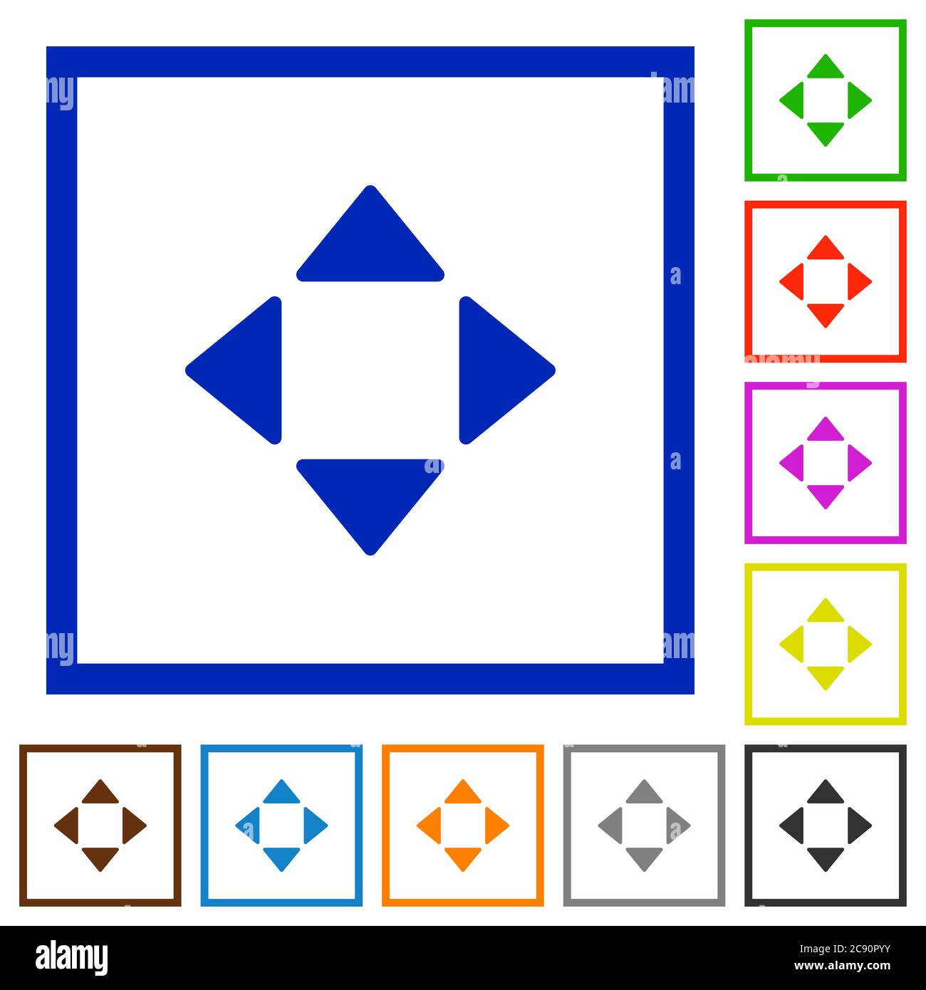 Horizontal control arrows simple Cut Out Stock Images & Pictures - Alamy