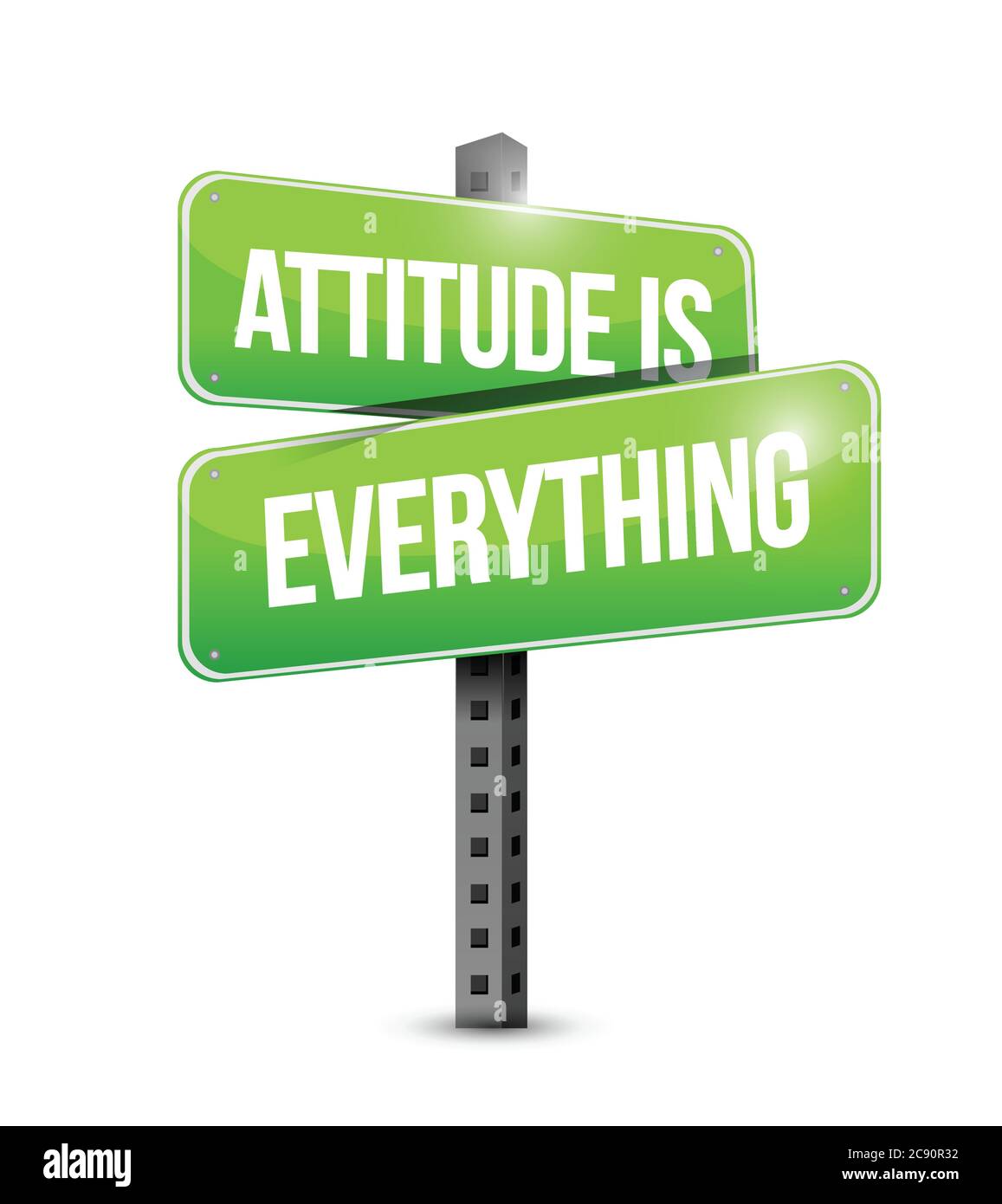 Attitude is everything street sign concept illustration design icon ...