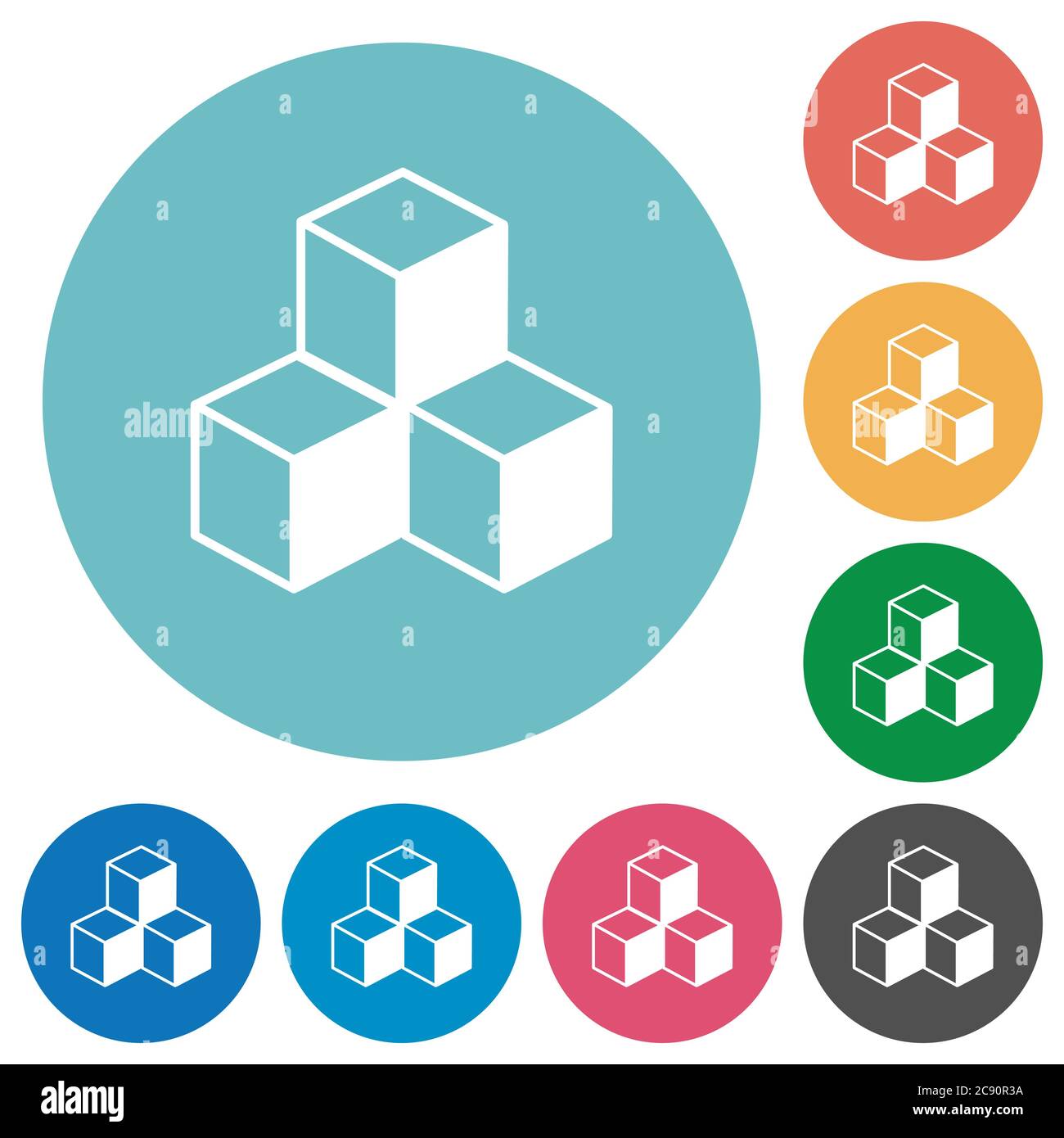 Form of multi colored cubes hi-res stock photography and images - Alamy