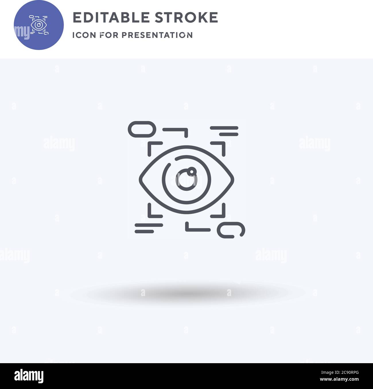 Retina icon vector, filled flat sign, solid pictogram isolated on white ...