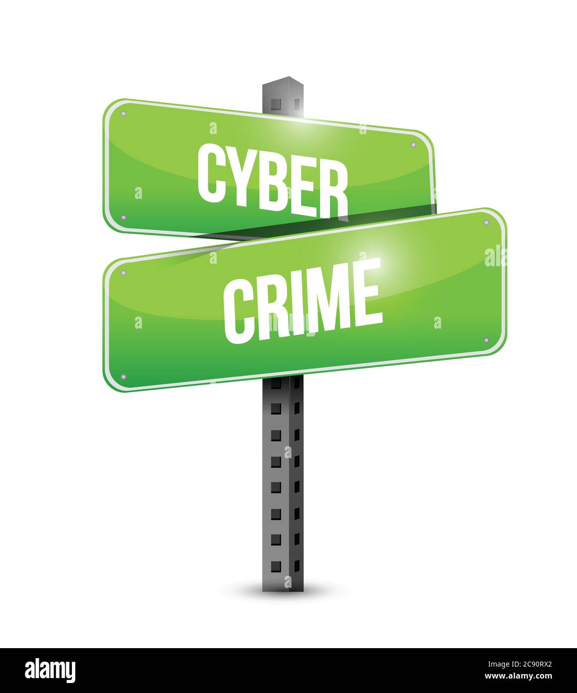 Cyber crime sign illustration design over a white background Stock ...