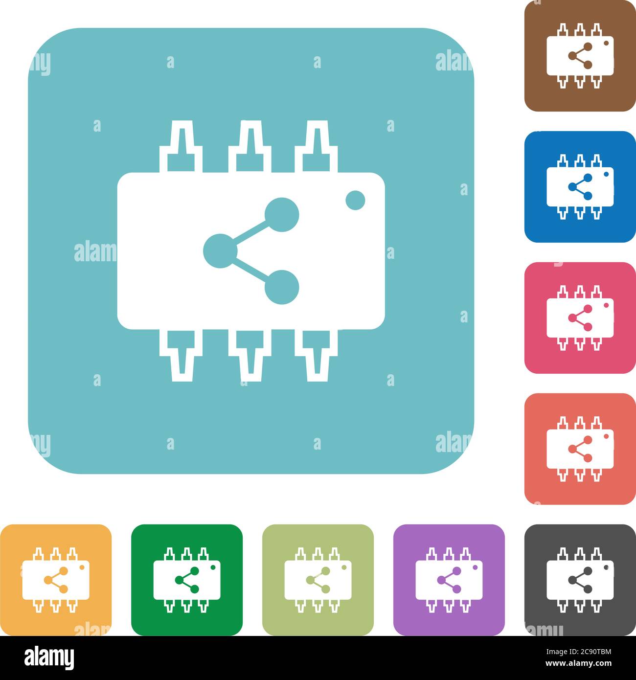 Connect hardware simple icons hi-res stock photography and images - Alamy