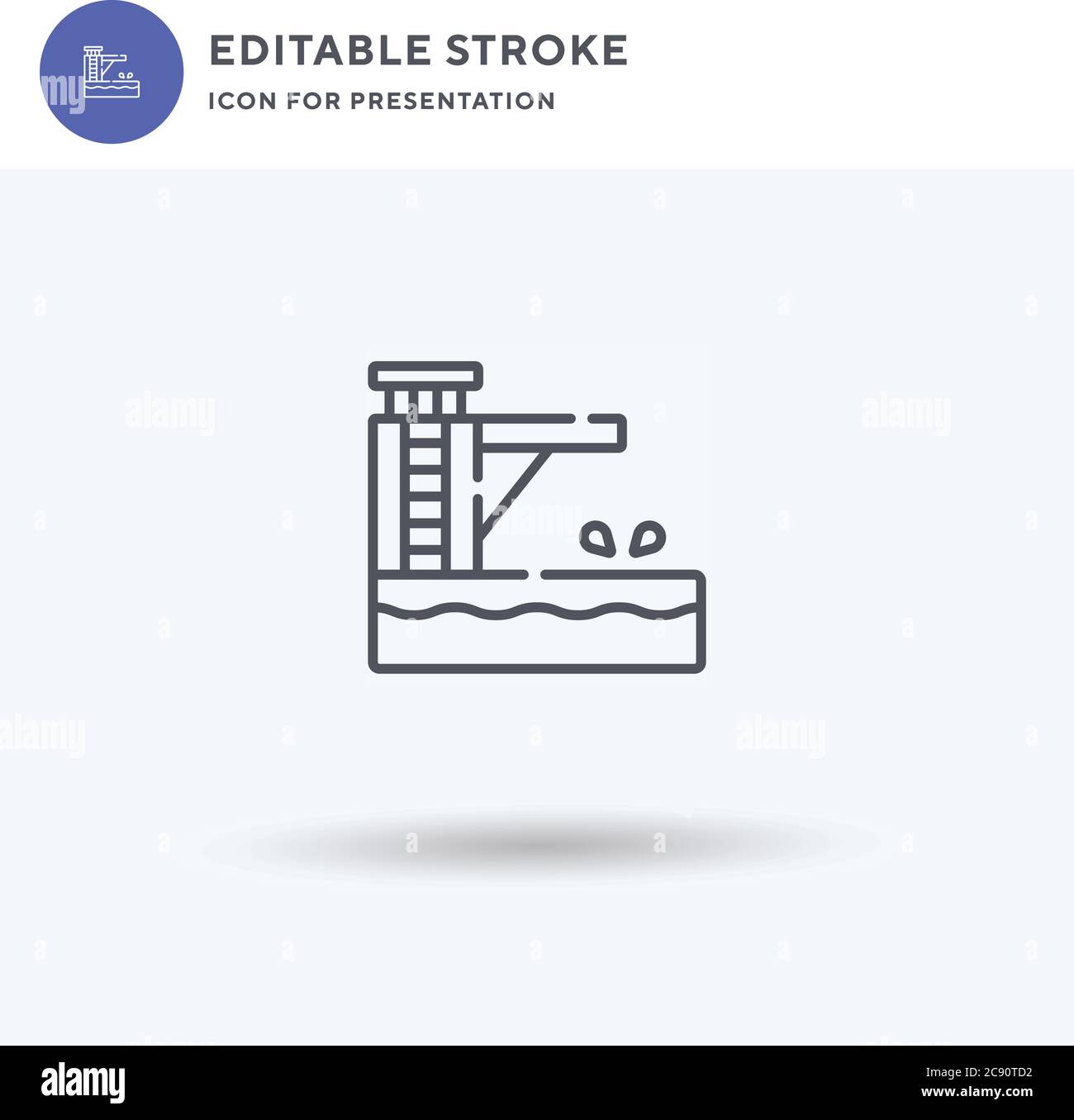 Springboard icon vector, filled flat sign, solid pictogram isolated on ...