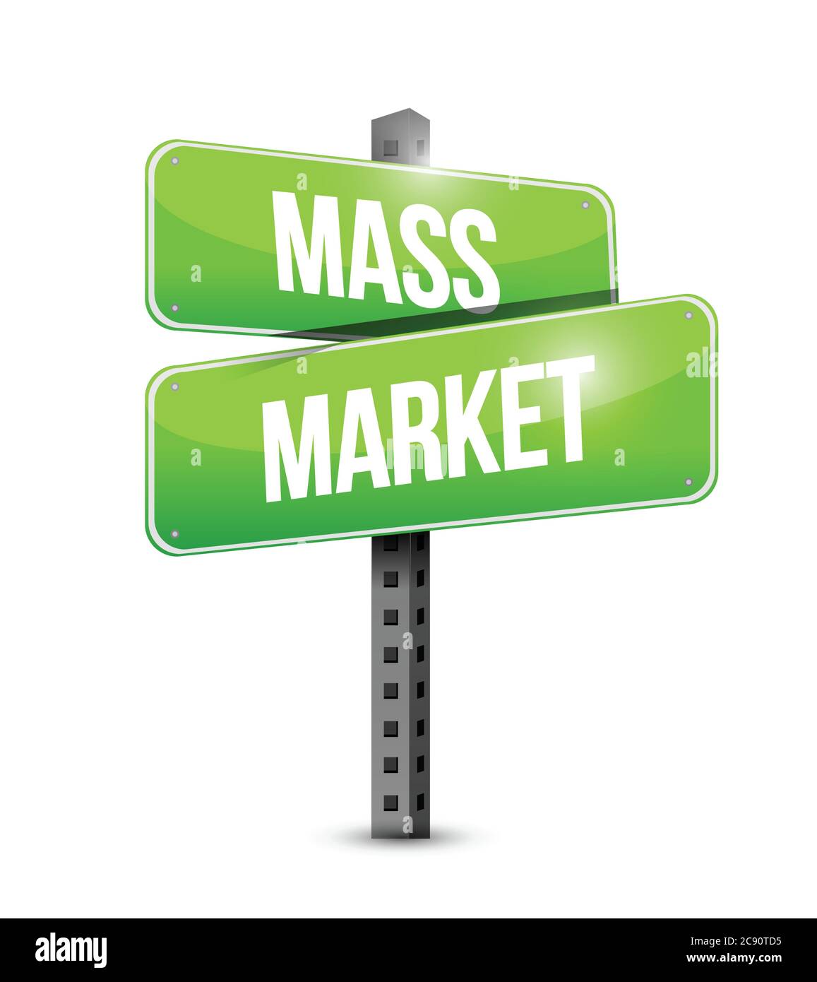 Mass market street sign illustration design over a white background ...