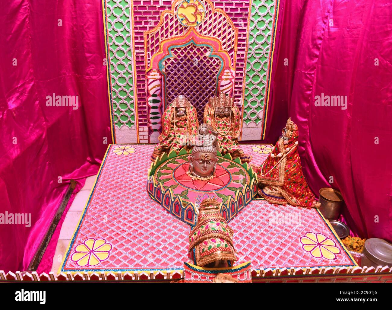 Beawar, Rajasthan, India, July 27, 2020: A metal sculpture of Lord ...