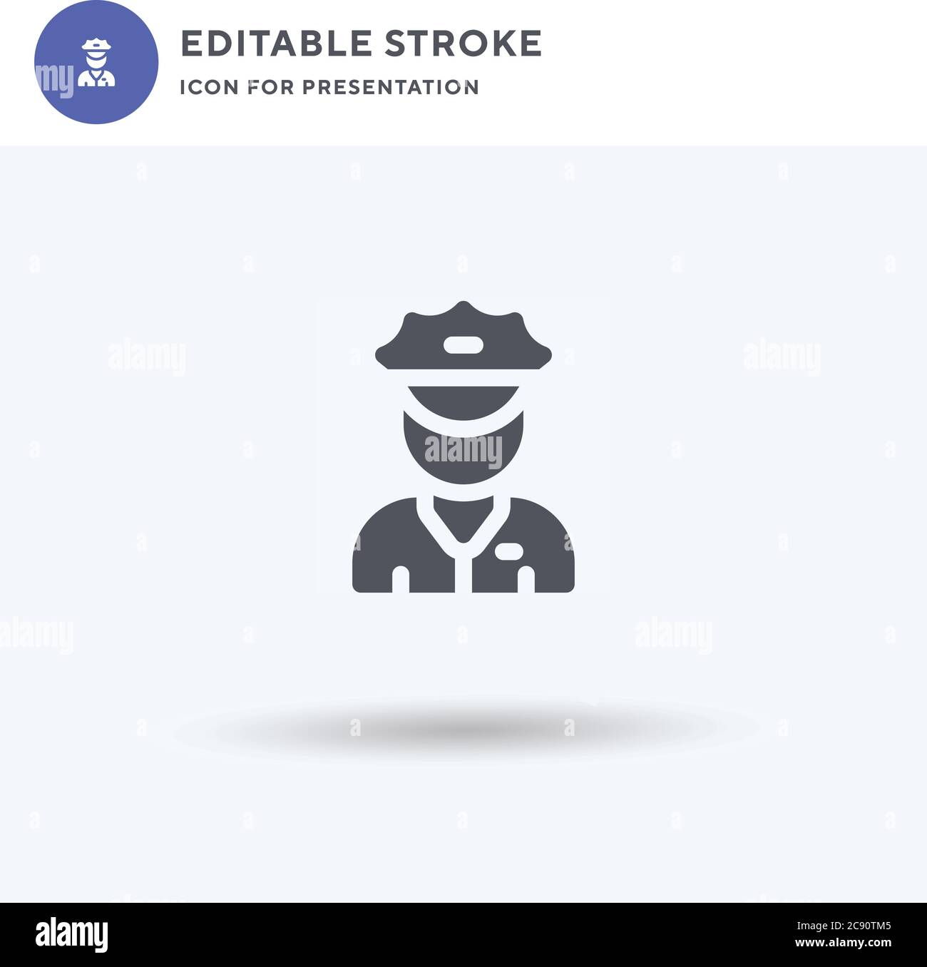 Guard icon vector, filled flat sign, solid pictogram isolated on white ...