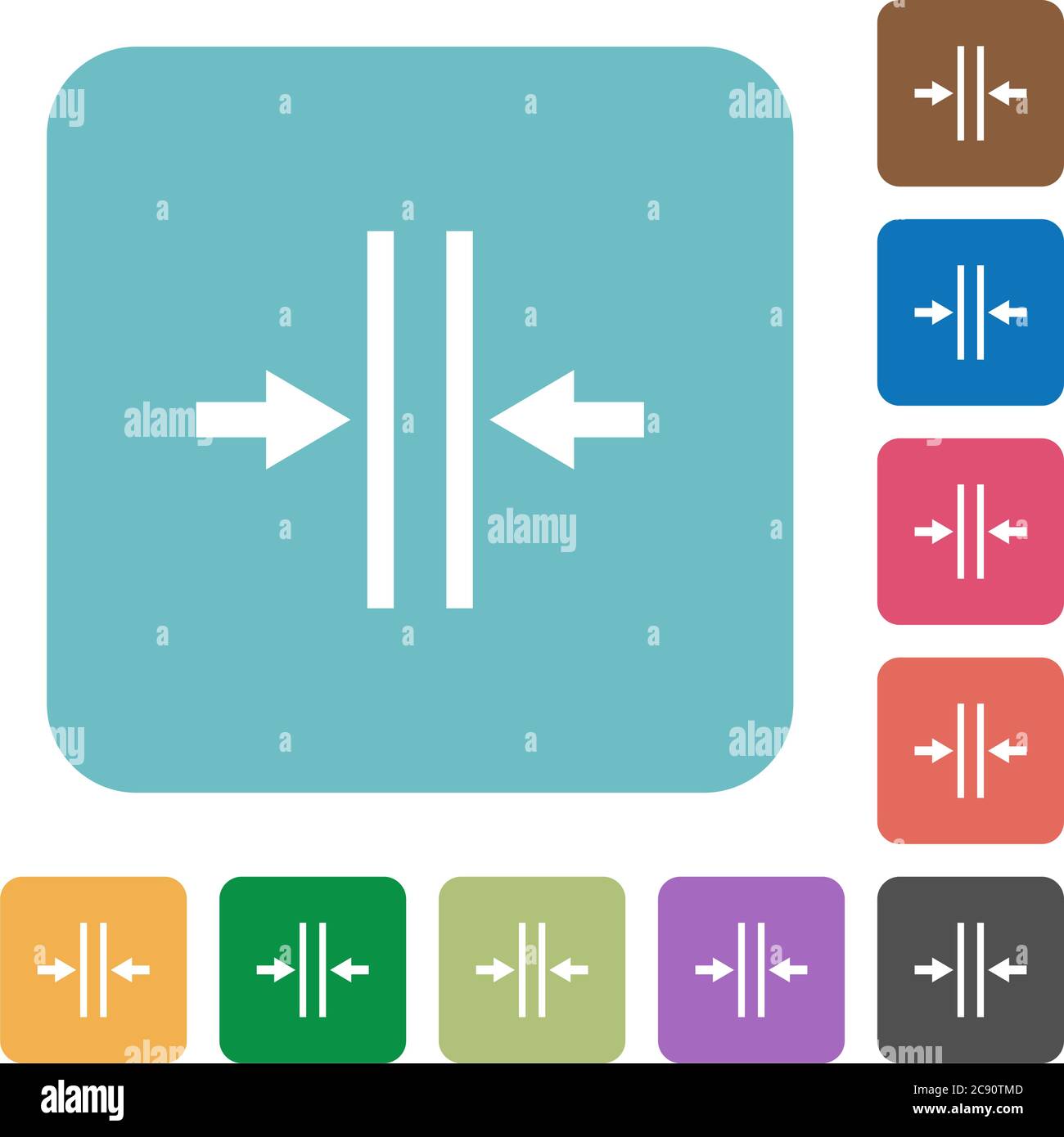 Adjust text column gutter flat icons on simple color square background Stock Vector Image & Art ...