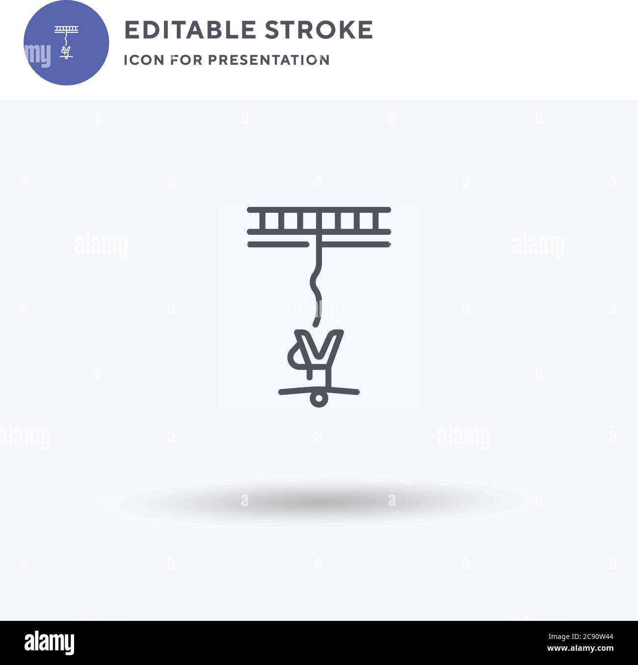 Bungee Jumping icon vector, filled flat sign, solid pictogram isolated ...