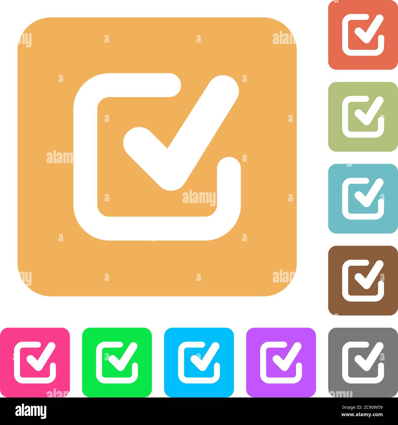 Red orange rounded rectangular Stock Vector Images - Alamy