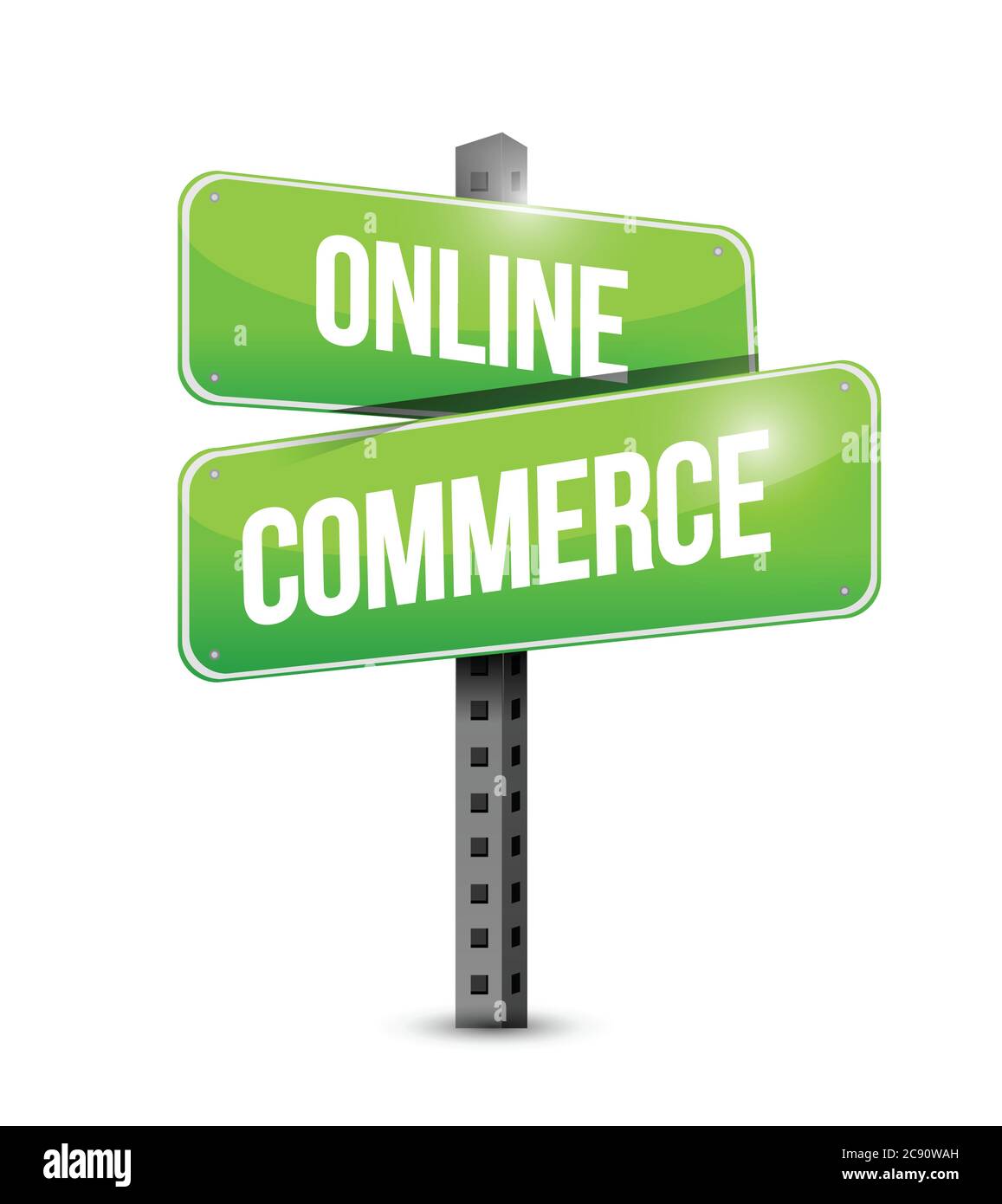 Online commerce sign illustration design over a white background Stock ...