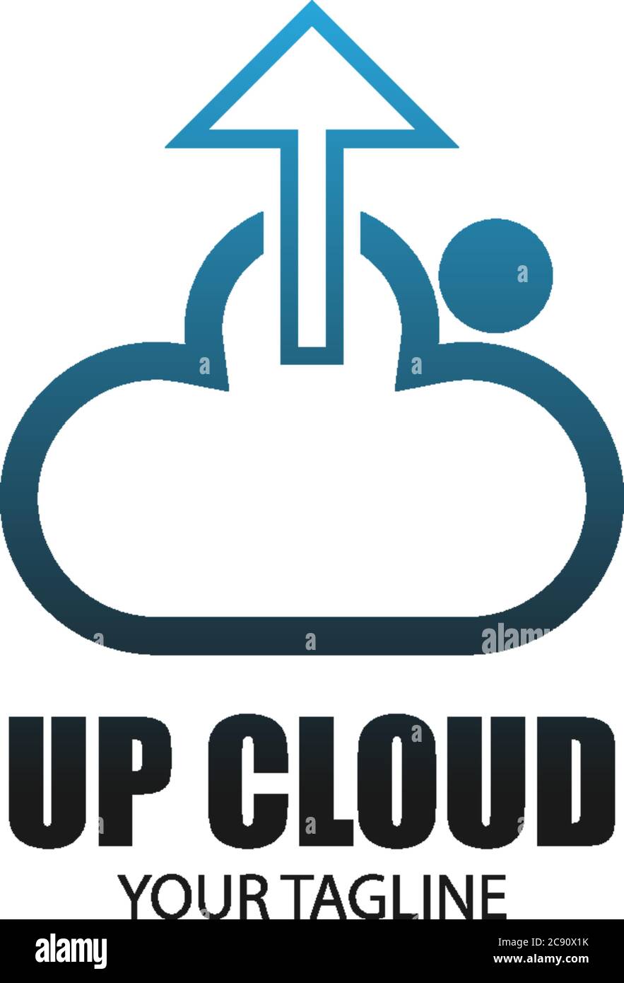 Up cloud icon logo design concept vector illustation Stock Vector Image ...