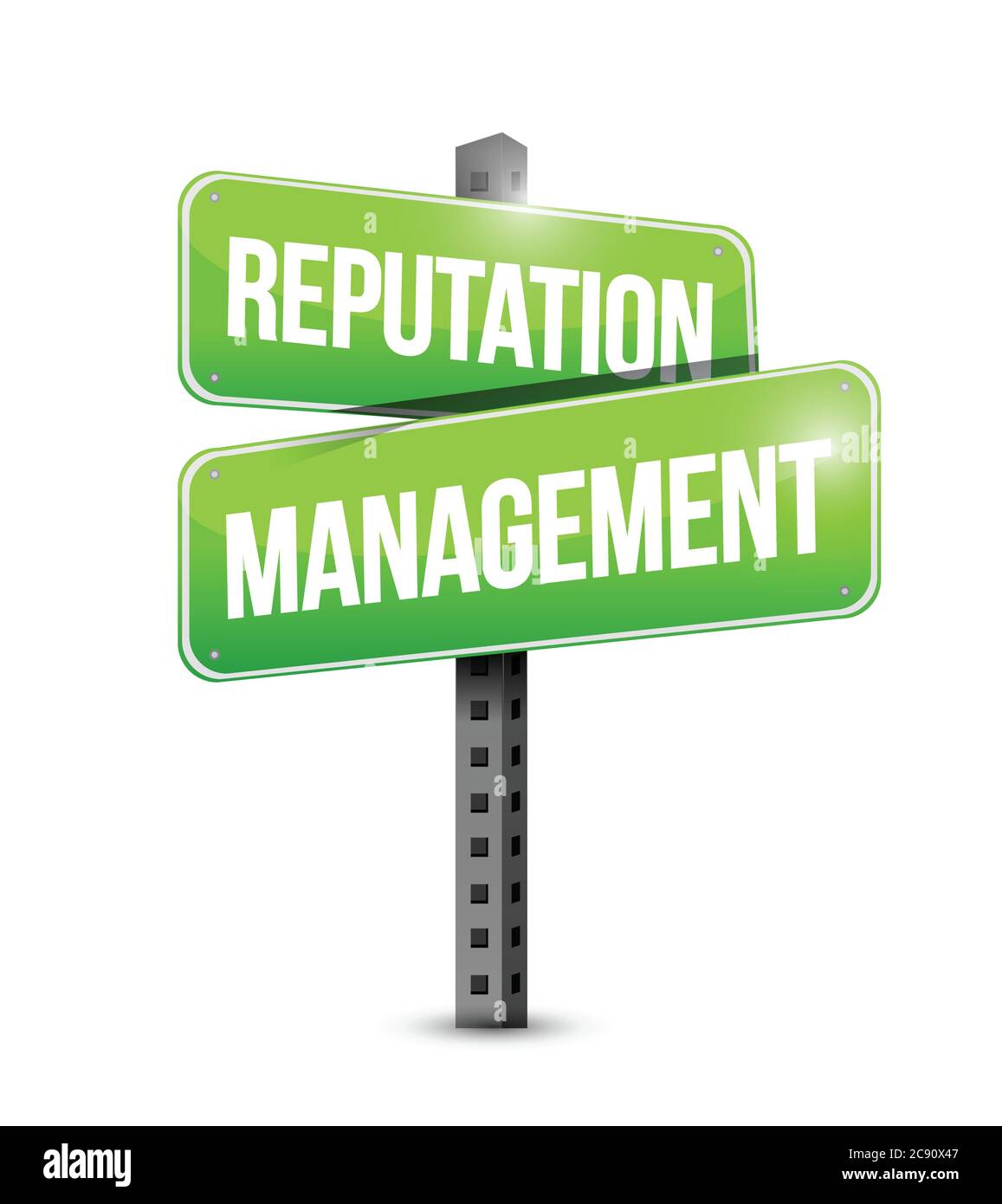 Reputation management sign illustration design over a white background ...