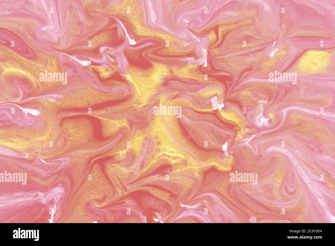 new year red gold color mixing abstract or natural marbled watercolor ...