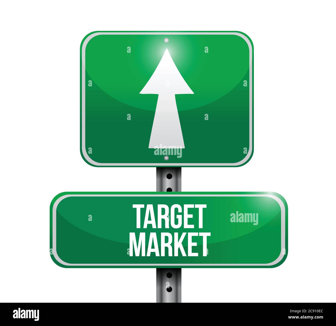 Target market road sign illustrations design over a white background ...