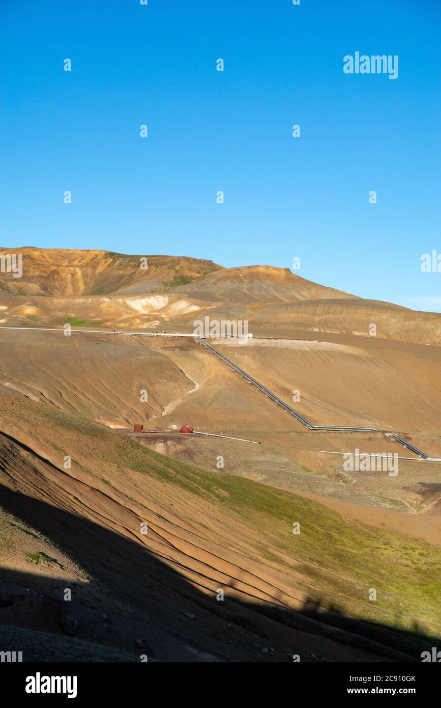 Geothermal power station in Iceland. Generation of ecologically clean ...