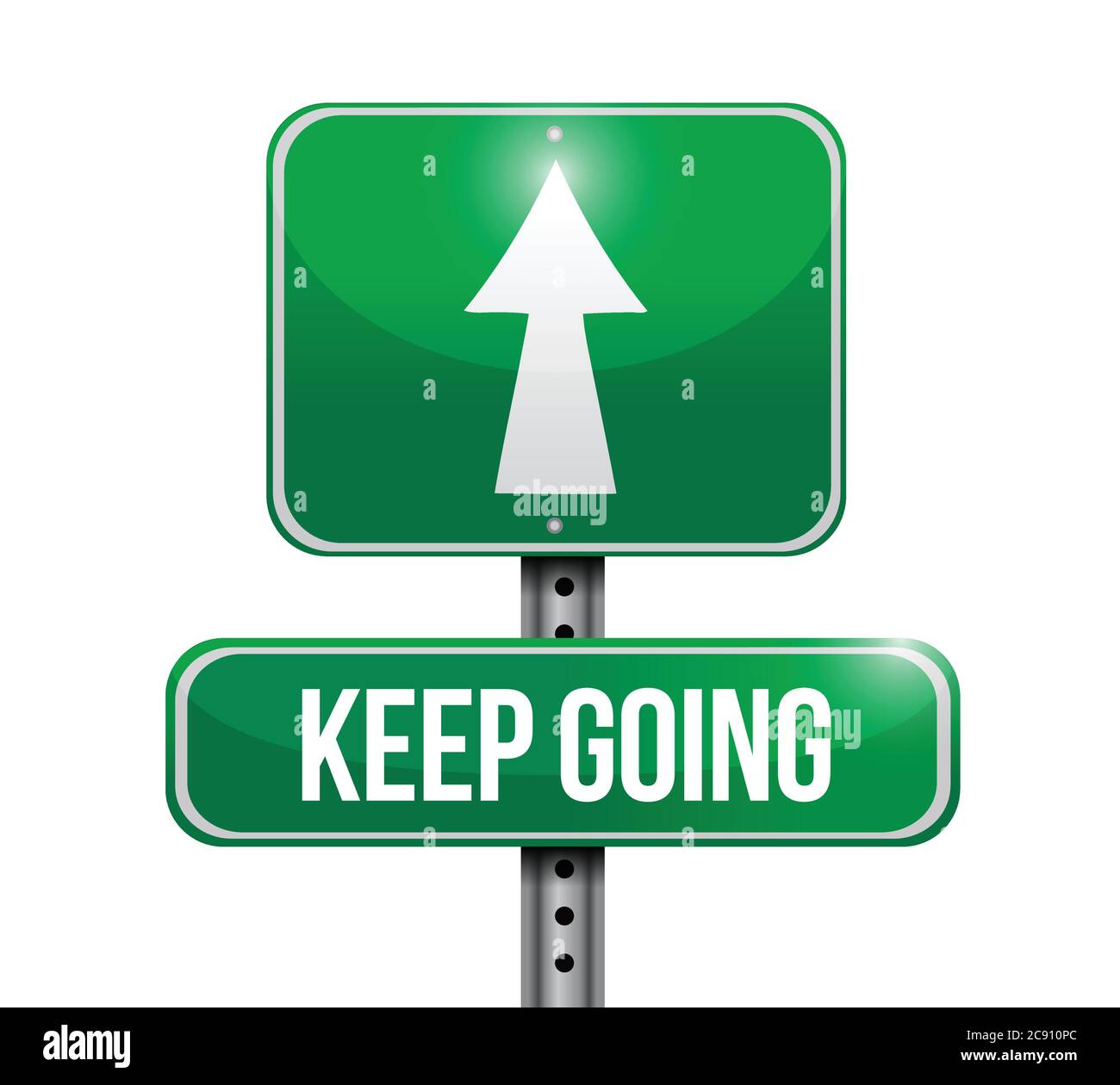 Keep going road sign illustration design over a white background Stock ...