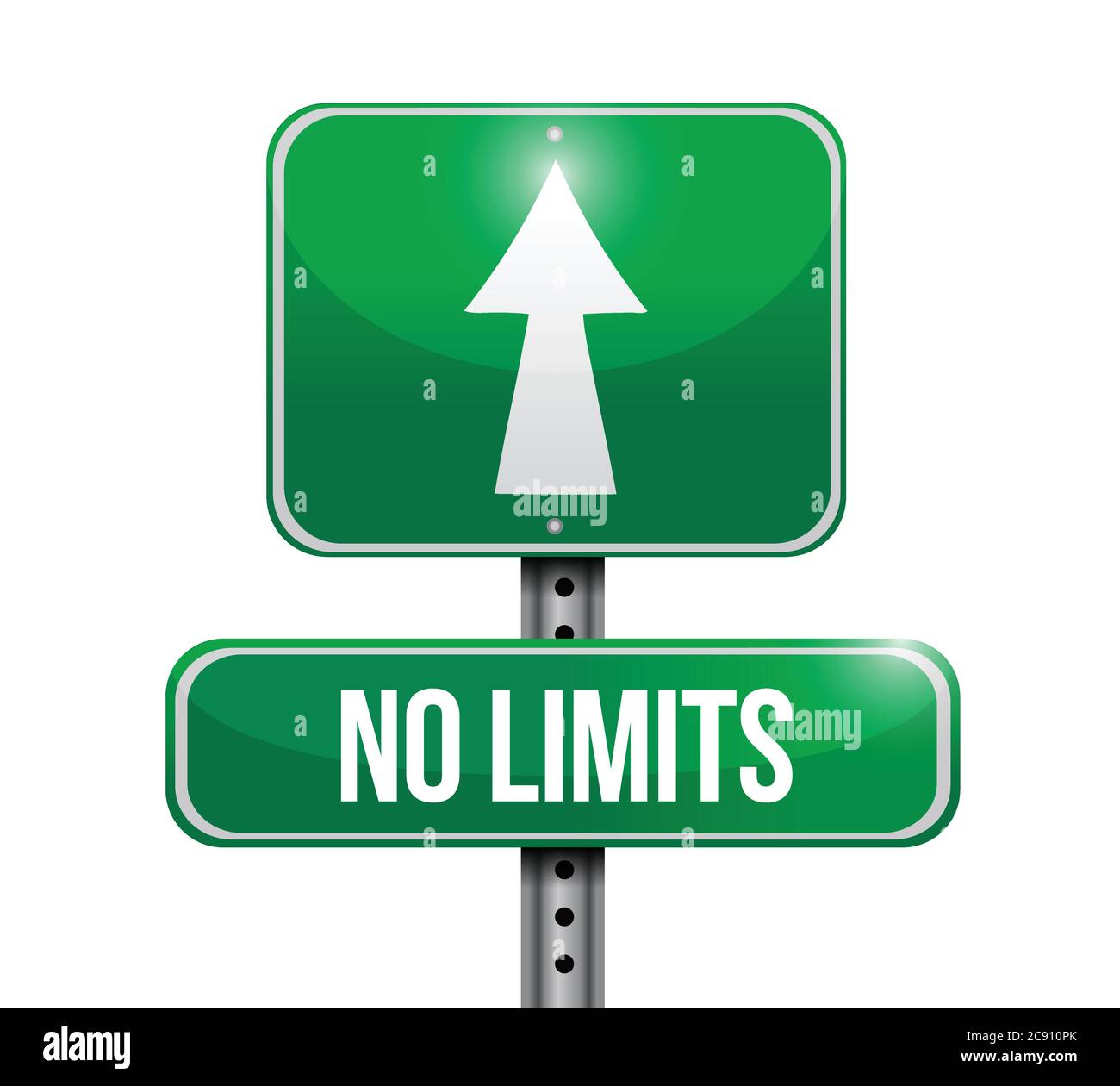 No limits road sign illustration design over a white background Stock ...