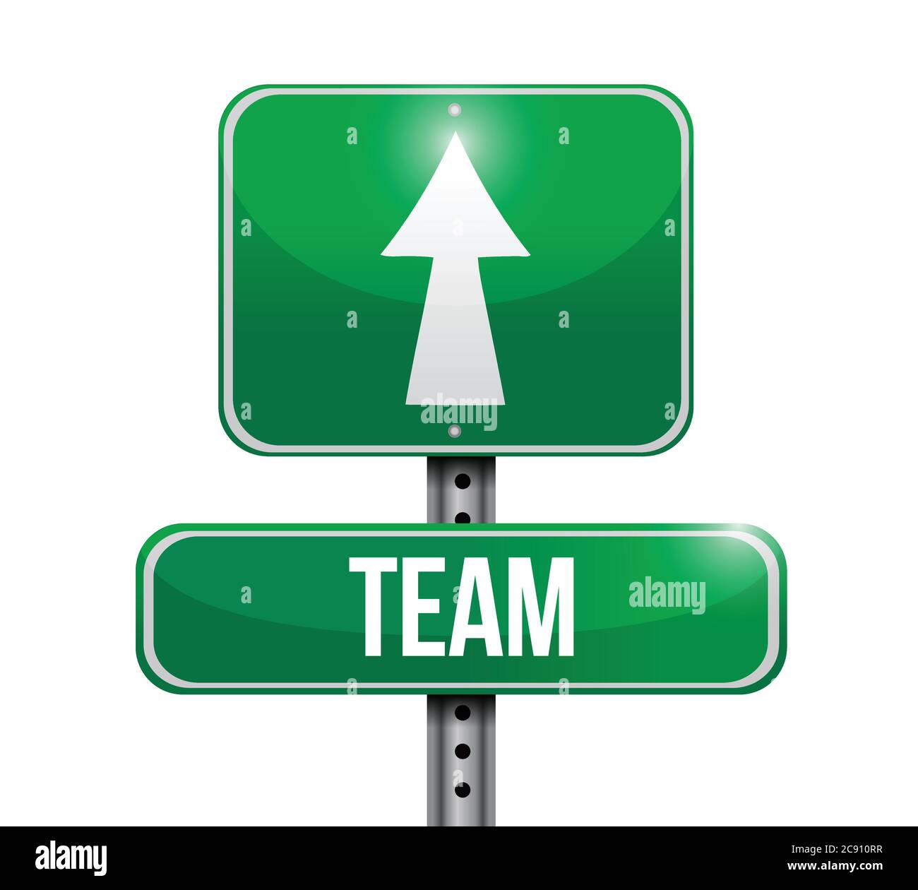 Team road sign illustration design over a white background Stock Vector ...