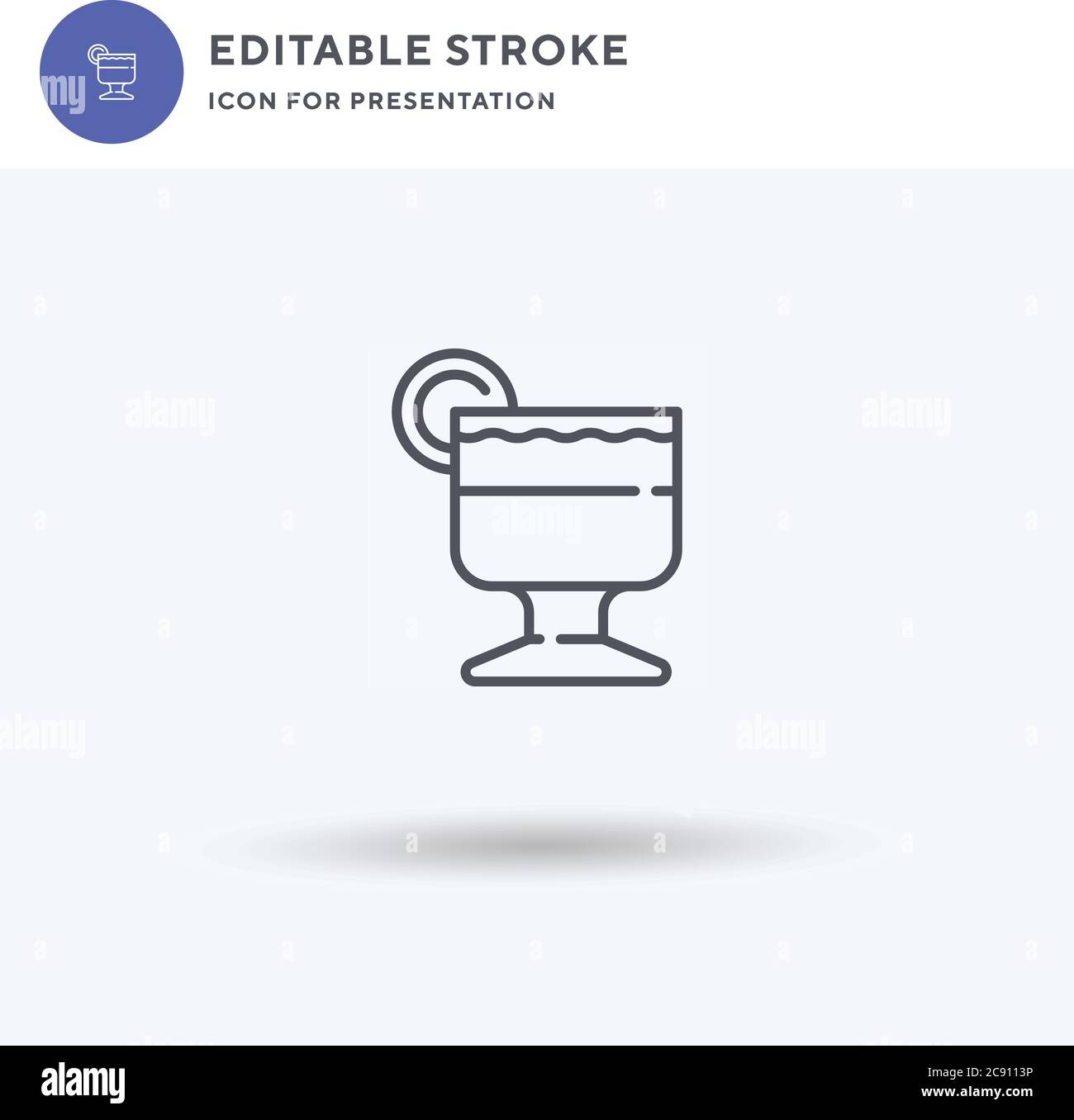 Pisco Sour icon vector, filled flat sign, solid pictogram isolated on ...