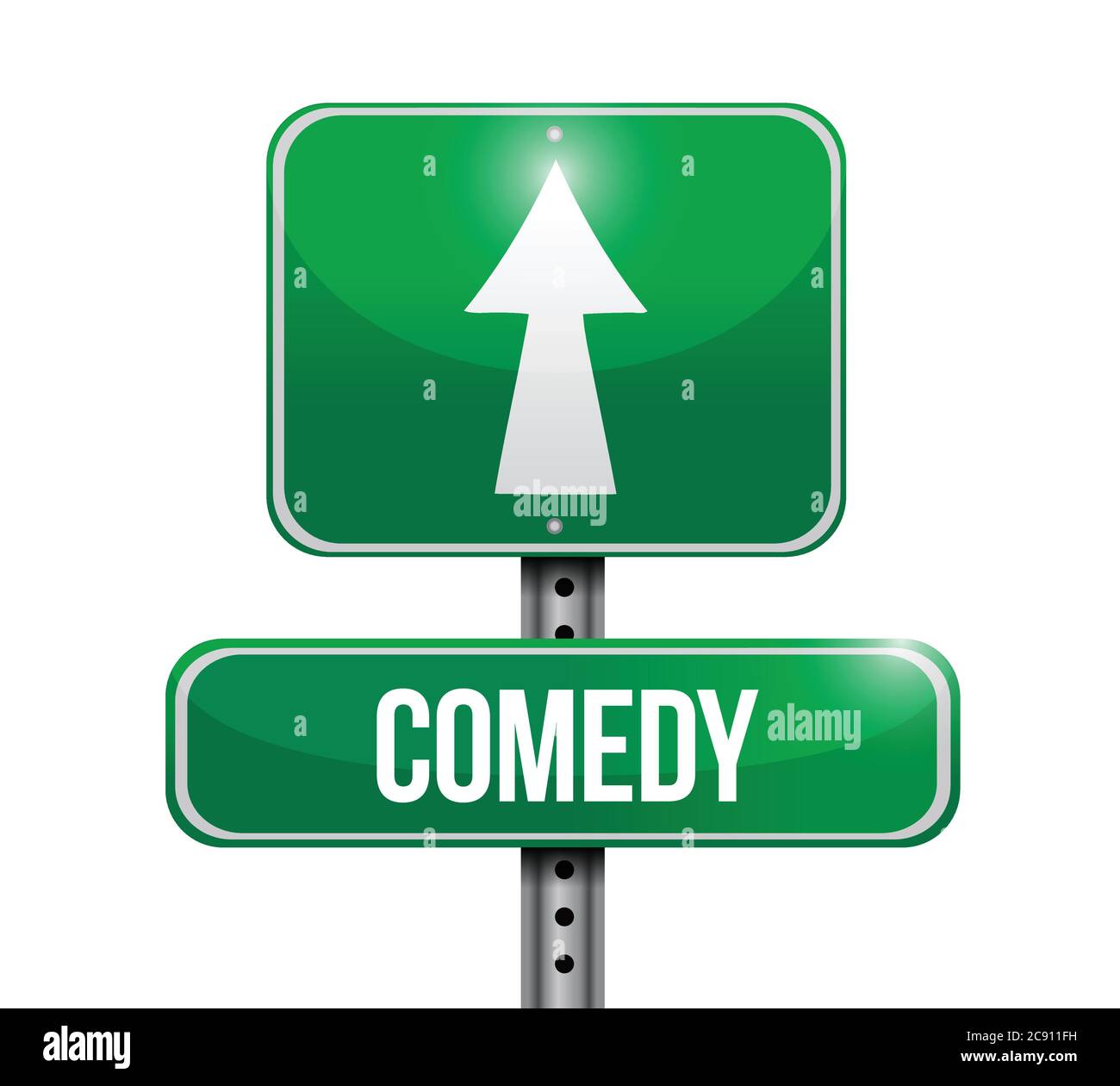 Comedy road sign illustrations design over a white background Stock ...