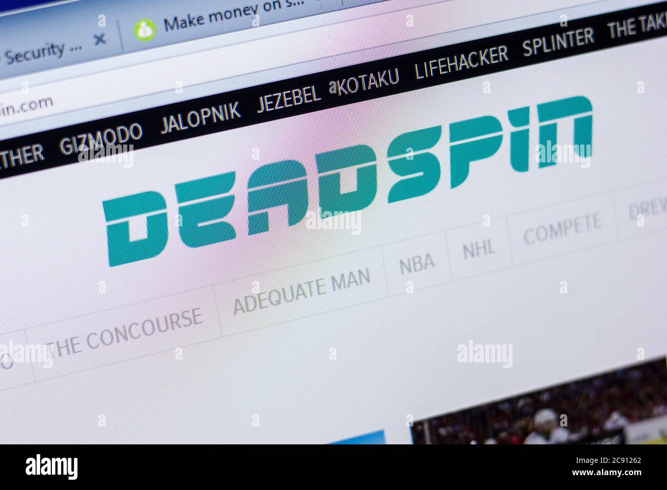 Ryazan, Russia - May 20, 2018: Homepage of DeadSpin website on the ...
