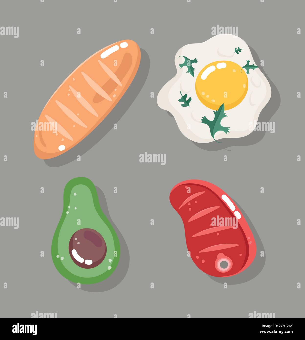 food healthy nutrition vitamin fresh organic bread avocado fried egg ...