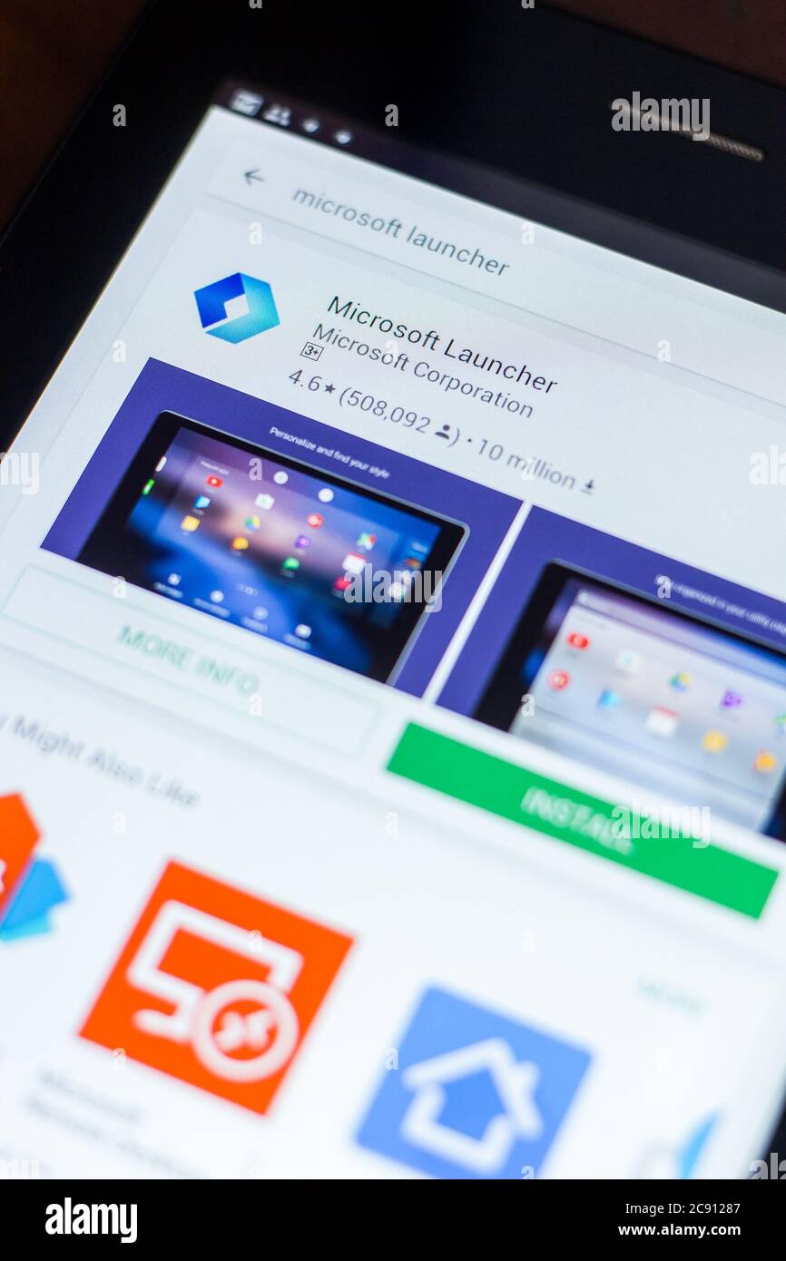 Microsoft launcher hi-res stock photography and images - Alamy