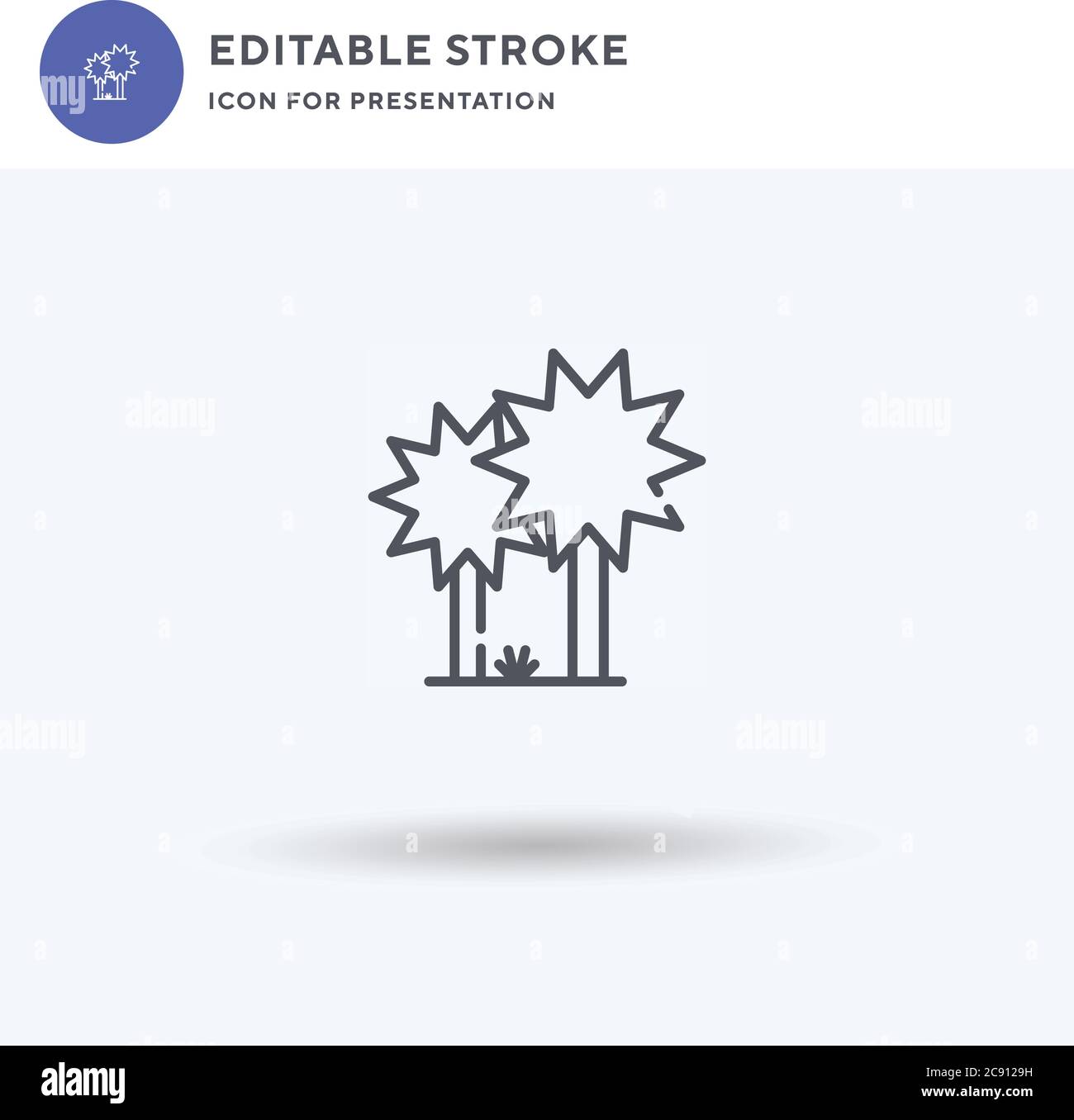 Trees icon vector, filled flat sign, solid pictogram isolated on white ...