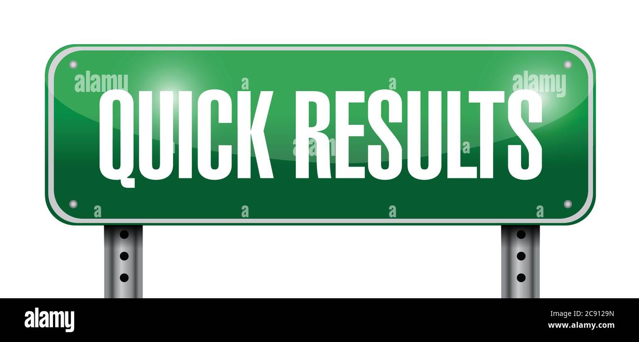Quick results sign illustration design over a white background Stock ...